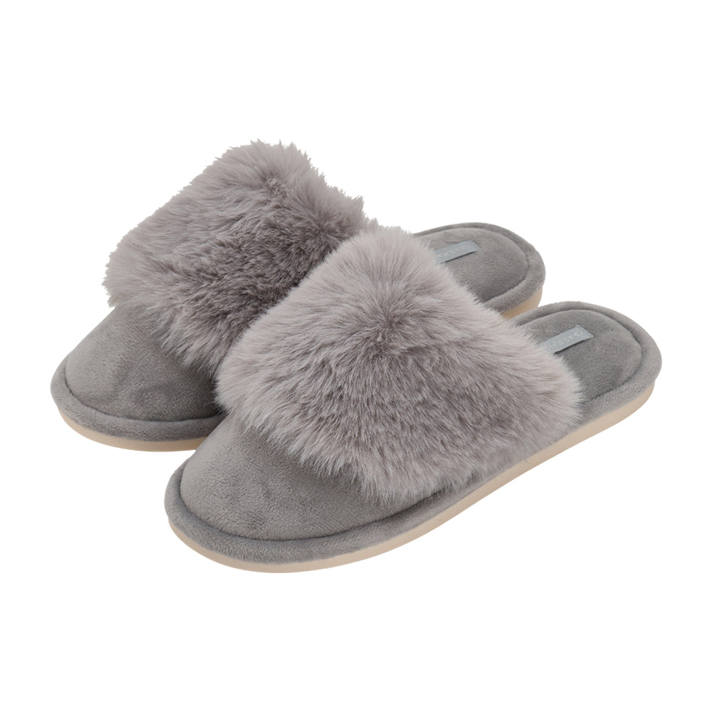 Slippers - Cosy Luxe - Grey – Annabel Trends