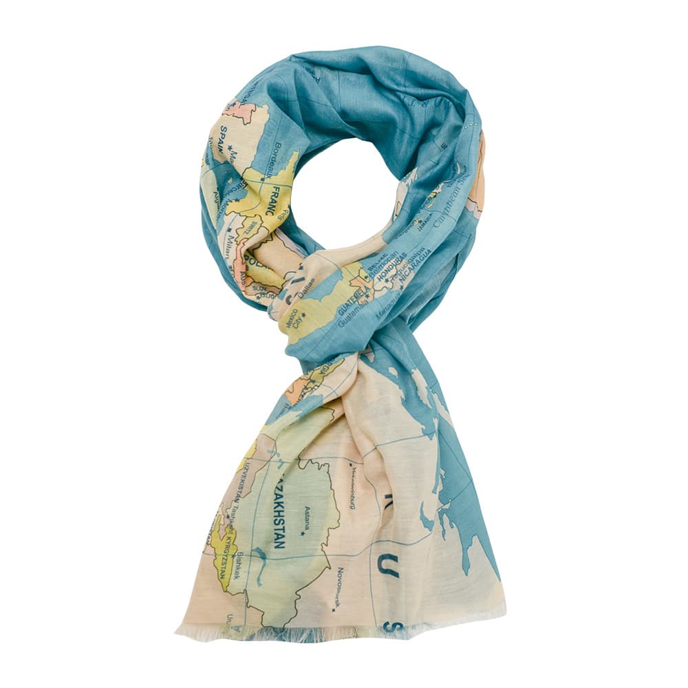 Scarf - World Map – Annabel Trends